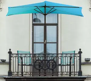 PURE GARDEN Half Round Patio Umbrella