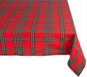 DESIGN IMPORTS Holiday Plaid Tablecloth 60' X 8 4 - One-color