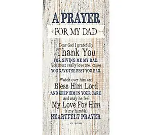 DEXSA COMPANY Dexsa Prayer For My Dad Wood Plaque - One-color