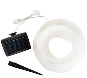 PURE GARDEN 32' Solar Led Rope Light With 100 W Hite Led Light - One-color