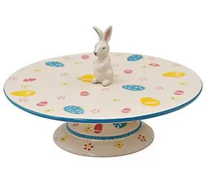 TEMP-TATIONS Temp-tatons Seasonal 13' Cake Stand With Bunny - One-color