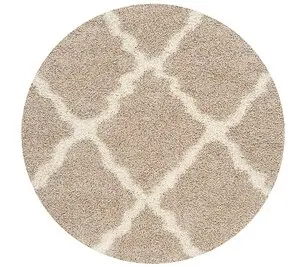 SAFAVIEH Dallas Shag 6'diam Round Rug By - One-color