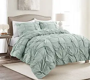 LUSH DECOR Bella 3-piece King Comforter Set By - One-color