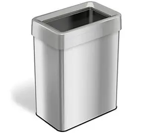 ITOUCHLESS 18-gallon Rectangular Open-top Trash Can - One-color