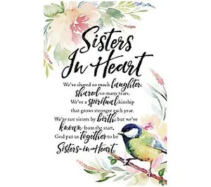 DEXSA COMPANY Dexsa Sisters In Heart Wood Plaque With Easel - One-color