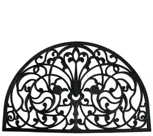 J&M HOME FASHIONS French Arch Half-round Rubber Doormat 24x36 - One-color