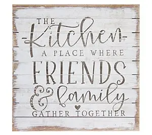SINCERE SURROUNDINGS Kitchen Friends And Family Wall Art - One-color
