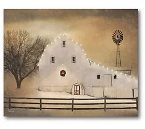 COURTSIDE MARKET White Barn Holiday 30' X 40' C Anvas - One-color