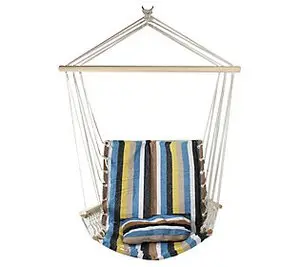 NORTHLIGHT 37' Striped Outdoor Hammock Chair W/ Illow - One-color