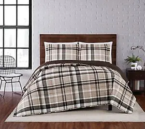 TRULY SOFT Paulette Plaid Taupe Twin Xl 2-piece Quilt Set - One-color