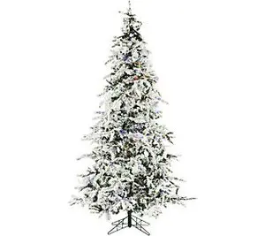 CHRISTMAS TIME 7.5' White Pine Snowy Multi Prel It Musical Tree - One-color