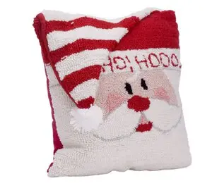 GLITZHOME Christmas Decorative 3d Santa Claus C Ushion Pillow - One-color