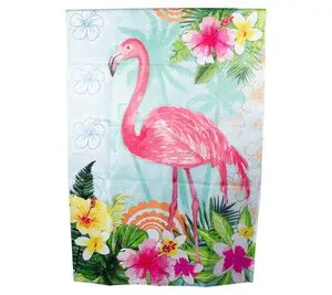 NORTHLIGHT Tropical Flamingo Spring House Flag 8' X 40 - One-color