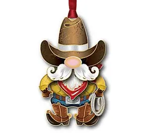 BEACON DESIGN S Solid Brass Cowboy Gnome Ornamen T - One-color