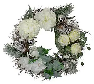 NORTHLIGHT White Accent Wreath - One-color