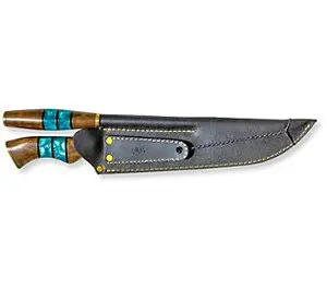 BRAZILIAN FLAME Ribs 10-inch Stainless Knife W/ Sharpener