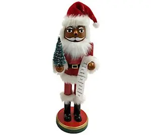 SANTA'S WORKSHOP 14' Santa With Tree & List Nutcracker Santa' S Workshop - One-color