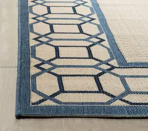 MARTHA STEWART Facet Border 5'-3' X 7'-7' Rug