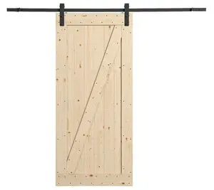 NORTHBEAM Farm Style Sliding Door, Unfinished - One-color