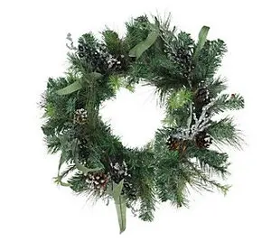NORTHLIGHT Frosted Wreath - One-color