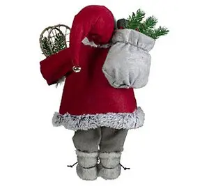 NORTHLIGHT 2' Standing Santa Figure With A Plus Bear