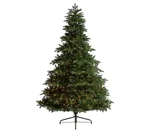 NEARLY NATURAL 8 Ft. Christmas Tree W/700 White Warm Lights - One-color