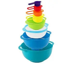 MEGACHEF Stackable Mixing Bowl & Measuring Cup Set