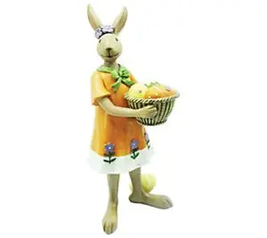 SANTA'S WORKSHOP Swi 12.5' Mrs. Rabbit With Basket Of Eggs - One-color