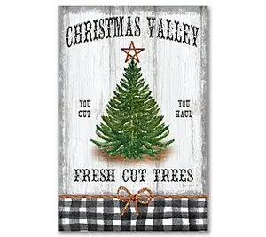 COURTSIDE MARKET Christmas Valley Sign 12x18 Ca Vas - One-color