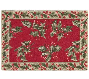 C&F HOME Holly Red Rug - One-color