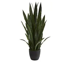 NEARLY NATURAL 38in. Sansevieria Artificial Pl Ant - One-color