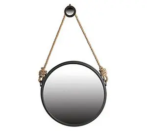 VALERIE PARR HILL Small Round Hanging Mirror With Jute Rope Va Lerie - One-color