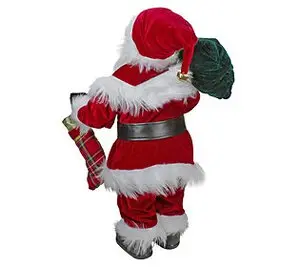 NORTHLIGHT 2' Standing Santa Christmas Figure W Th Presents