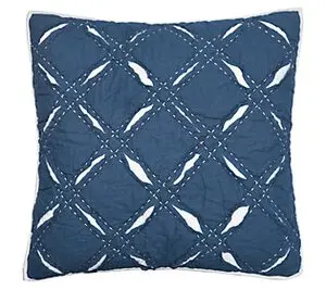 C&F HOME Parker Indigo Euro Sham - One-color
