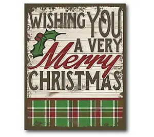 COURTSIDE MARKET Plaid Christmas Iv 16' X 20' C Nvas Wall Art - One-color