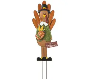 GLITZHOME 36' Mr. Turkey Thanksgiving Yard Stak E - One-color