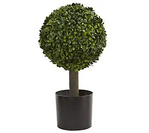 NEARLY NATURAL 21' Boxwood Ball Topiary Tree By - One-color