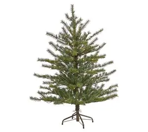 NEARLY NATURAL 4' Vancouver Mountain Pine Chris Mas Tree W/100 - One-color