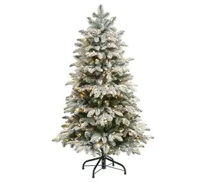 NEARLY NATURAL 4' Christmas Tree W/250 Warm Whi E Lights - One-color