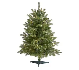 NEARLY NATURAL 3' Snow Grand Teton Fir Tree W/ 0 Leds - One-color