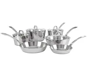 VIKING Contemporary 10-piece Stainless Steel Co Kware Set - Silver