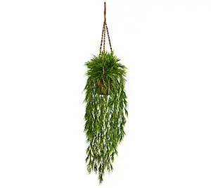 NEARLY NATURAL Mini Bamboo Hanging Basket By - One-color