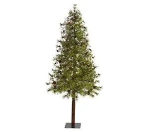 NEARLY NATURAL 7' Tree W/200 Clear Multifunctio Led Lights - One-color