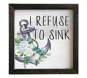SINCERE SURROUNDINGS Refuse To Sink Rustic Frame Sincere Surround Ings - One-color