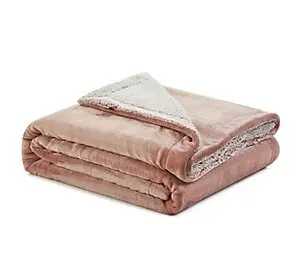 COZY TYME Zakary 60'x80 Twin Flannel Heathered Herpa Blanket - One-color