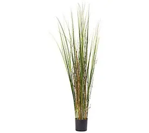 NEARLY NATURAL 4' Grass And Bamboo Plant By - One-color