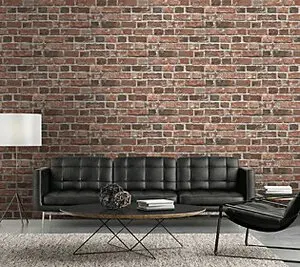 NEXTWALL Distressed Brick Peel And Stick Wallpa Per Roll