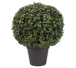 PURE GARDEN Decorative Potted Faux Boxwood Topi Ary - One-color