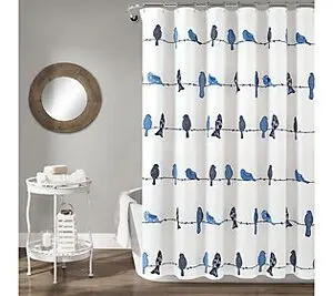 LUSH DECOR Rowley Birds 72' X 72' Shower Curtain Lush D Ecor - One-color
