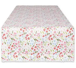 DESIGN IMPORTS 14' X 108' Sweet Flowers Printed Table Runner - One-color